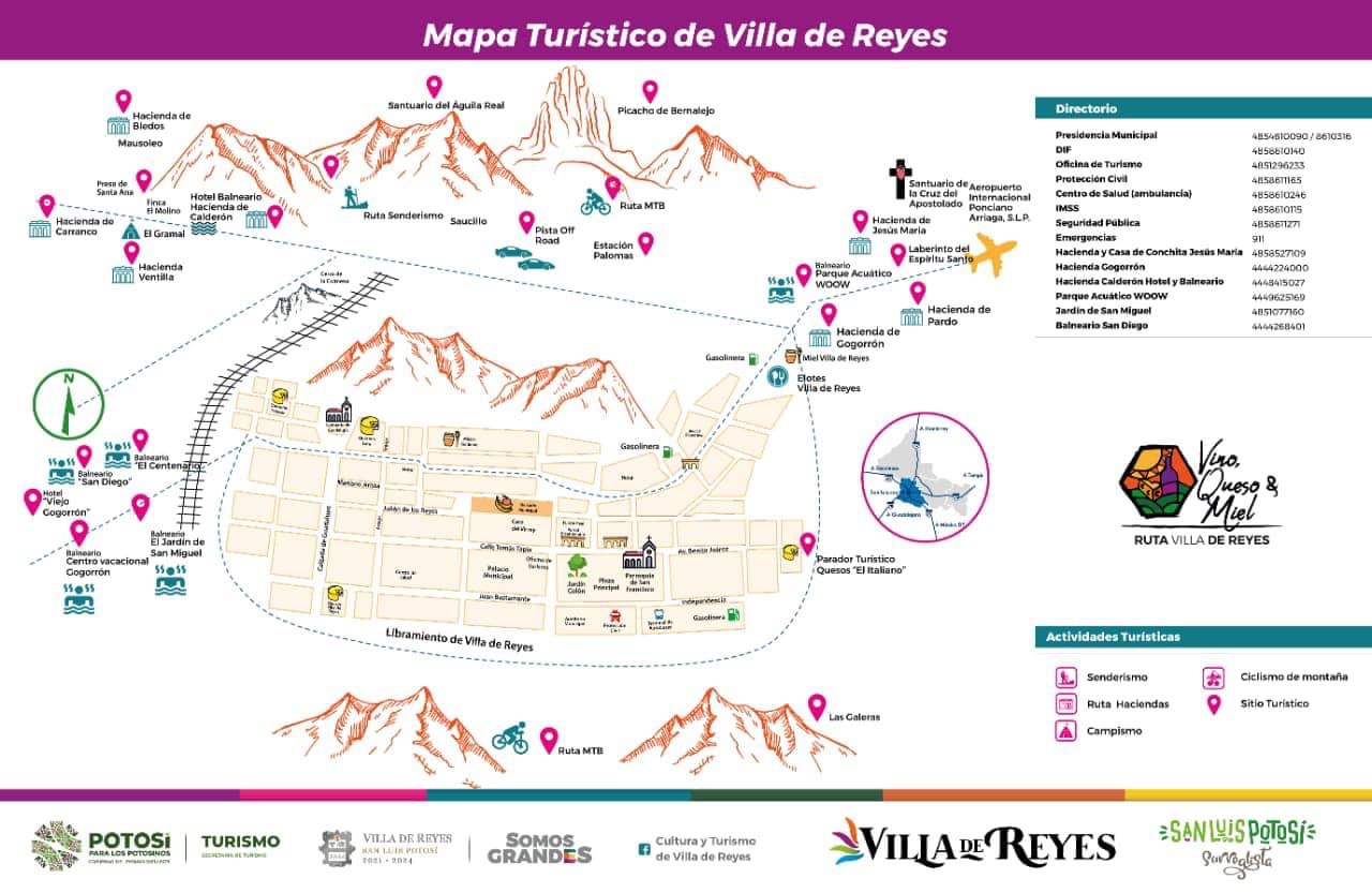 Se difunde Mapa Turístico de Villa de Reyes - OPINION PUBLICA S.L.P.