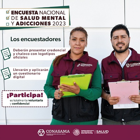RESPONDE A LA ENCUESTA NACIONAL DE SALUD MENTAL Y ADICCIONES 2023-2024 - OPINION PUBLICA S.L.P.