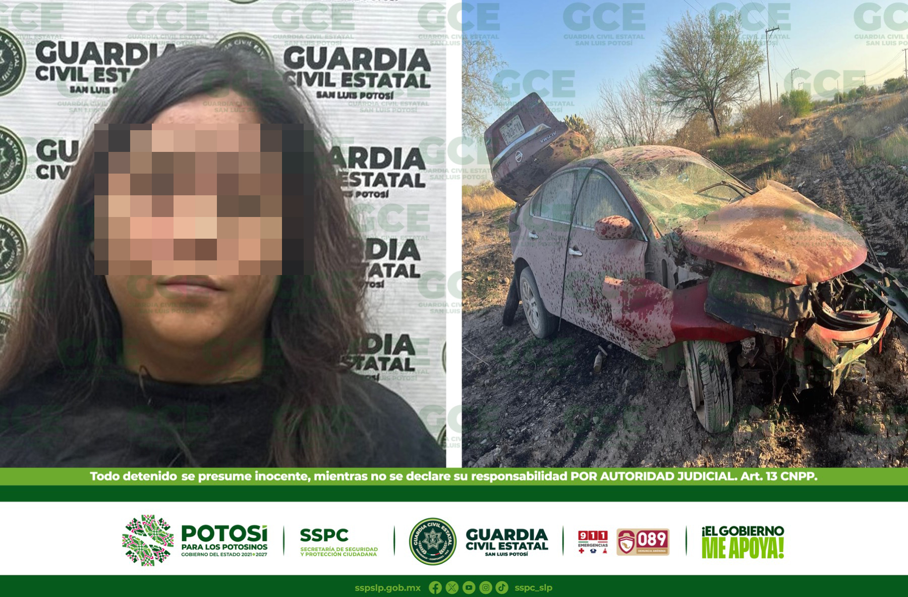 Una mujer es detenida por guardia civil estatal por homicidio imprudencial - OPINION PUBLICA S.L.P.
